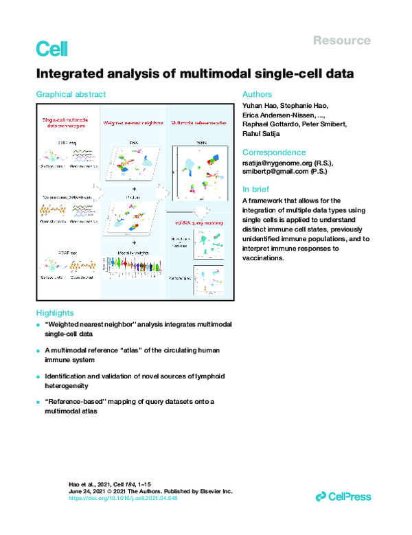 (PDF) Multimodal Single-Cell Data Integration
