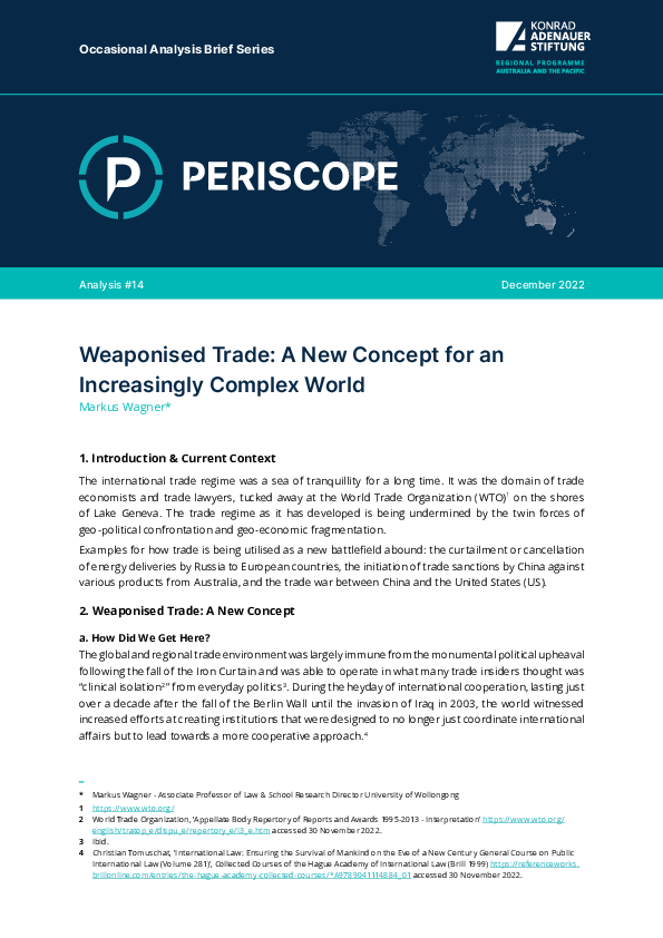 (PDF) Weaponised Trade: A New Concept for an Increasingly Complex World