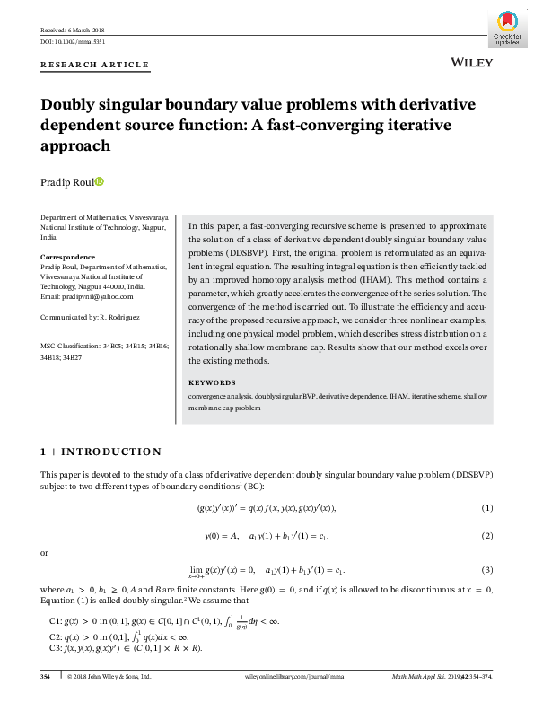 Pdf Doubly Singular Boundary Value Problems With Derivative Dependent Source Function A Fast 