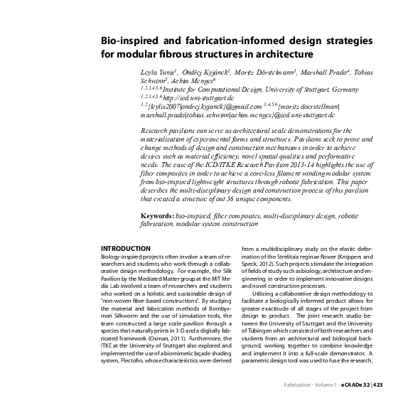 (PDF) Bio-inspired and fabrication-informed design strategies for ...