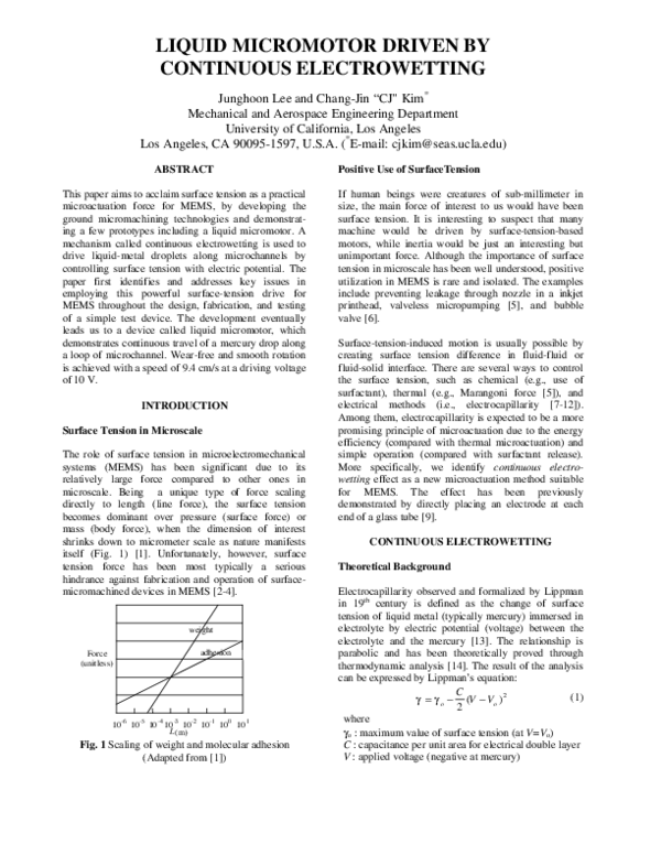 (PDF) Liquid micromotor driven by continuous electrowetting