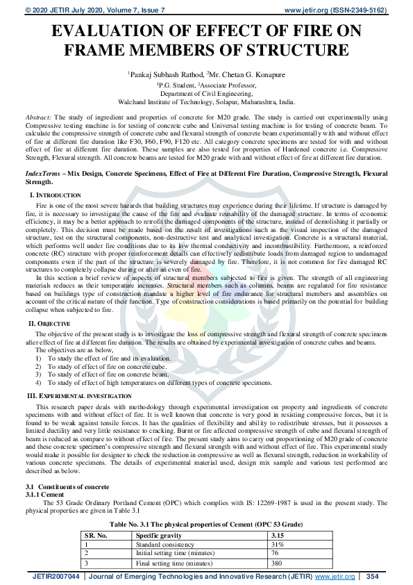 (PDF) Evaluation of Effect of Fire on Frame Members of Structure