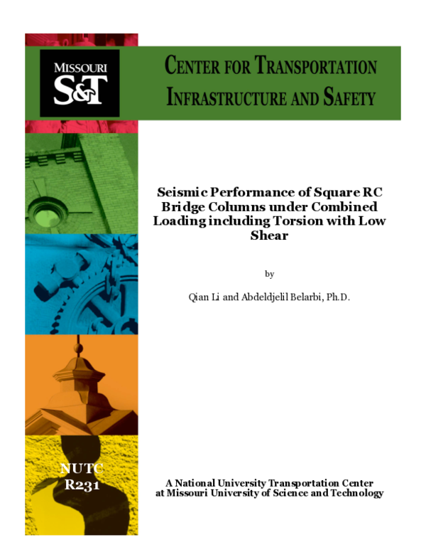 (PDF) Seismic Performance of Square RC Bridge Columns under Combined ...