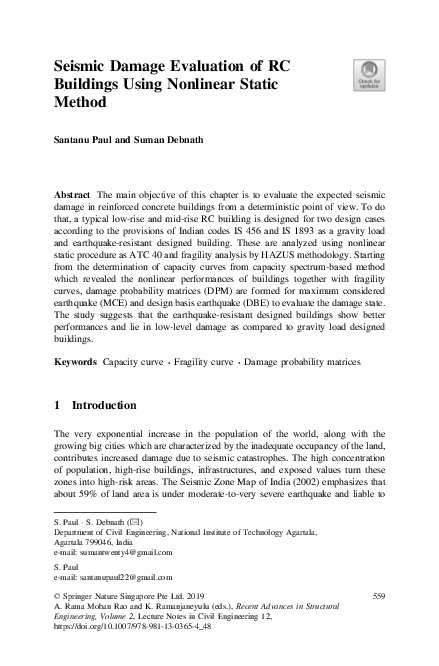 (PDF) Seismic Damage Evaluation of RC Buildings Using Nonlinear Static Method