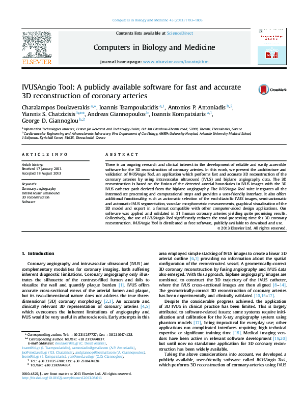 (PDF) IVUSAngio Tool: A publicly available software for fast and ...