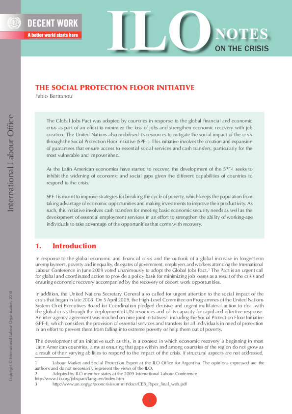 (PDF) The Social Protection Floor Initiative