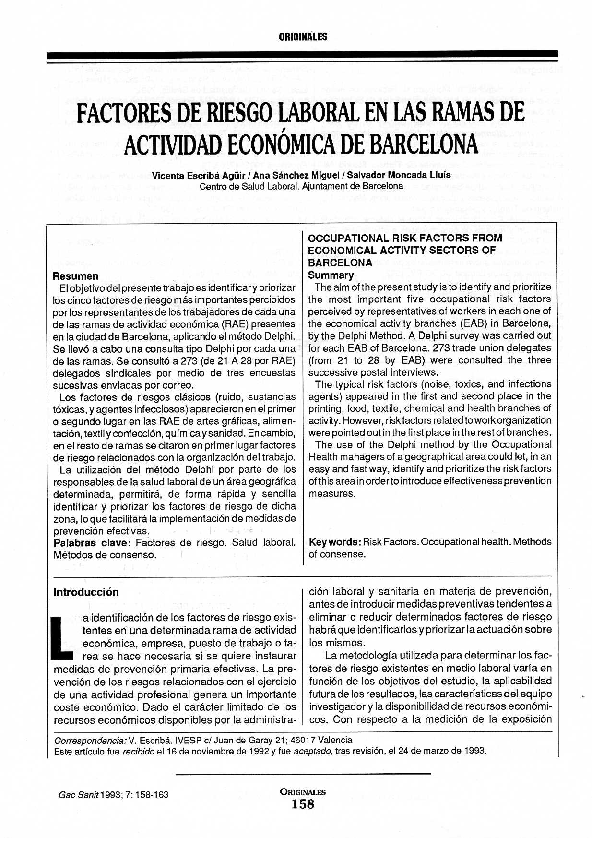 (PDF) Factores De Riesgo Laboral En Las Ramas De Actividad Económica De ...