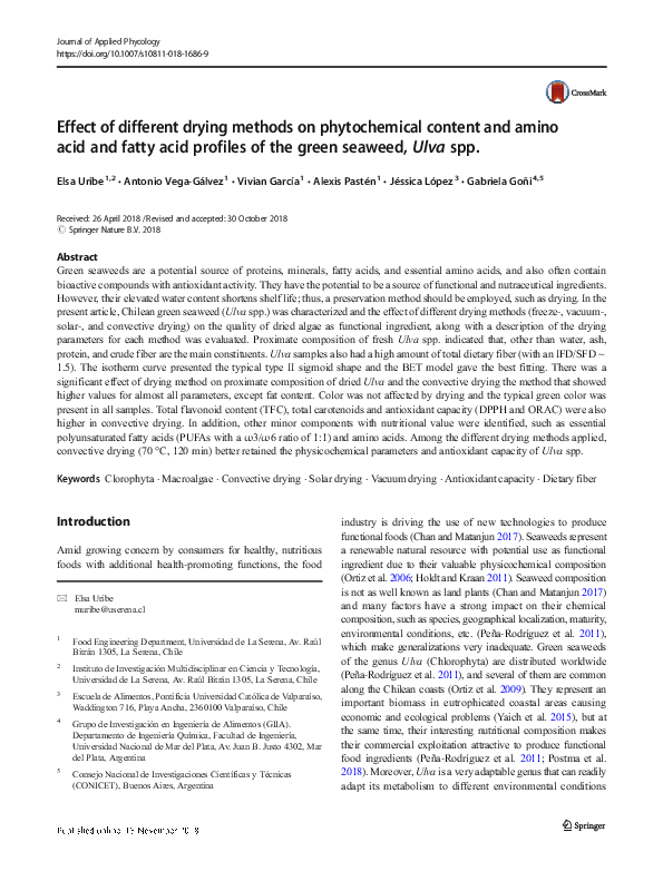 (PDF) The Effect of Different Drying Methods on the Phytochemicals and Radical Scavenging ...