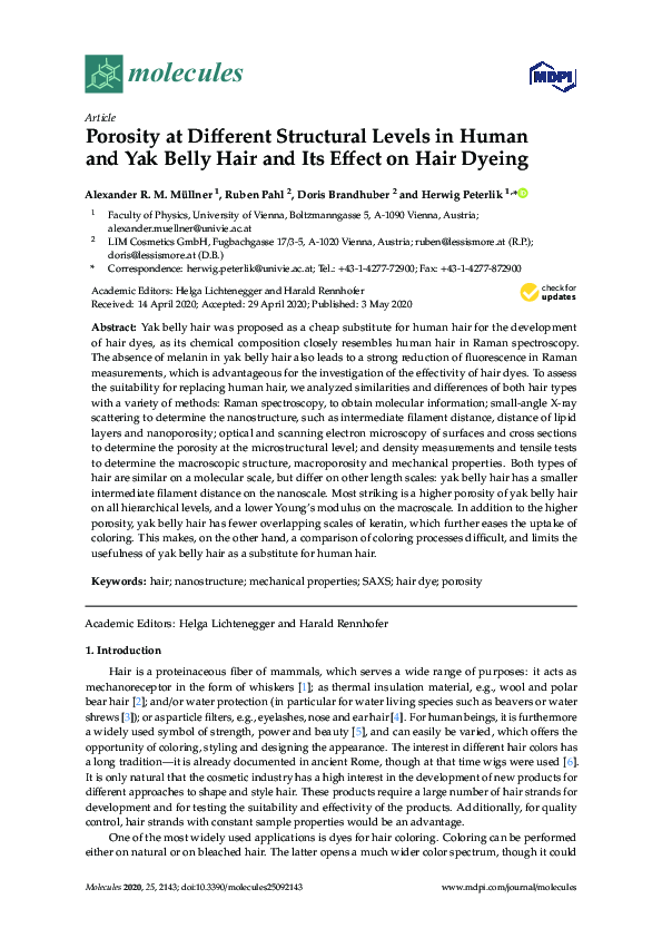 (PDF) Porosity at Different Structural Levels in Human and Yak Belly ...