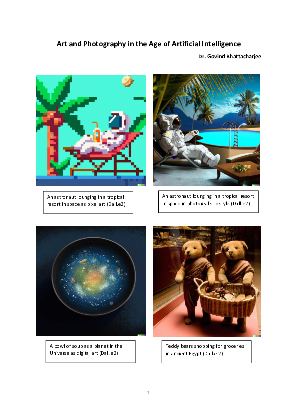 (PDF) Art and Photography in the Age of Artificial Intelligence