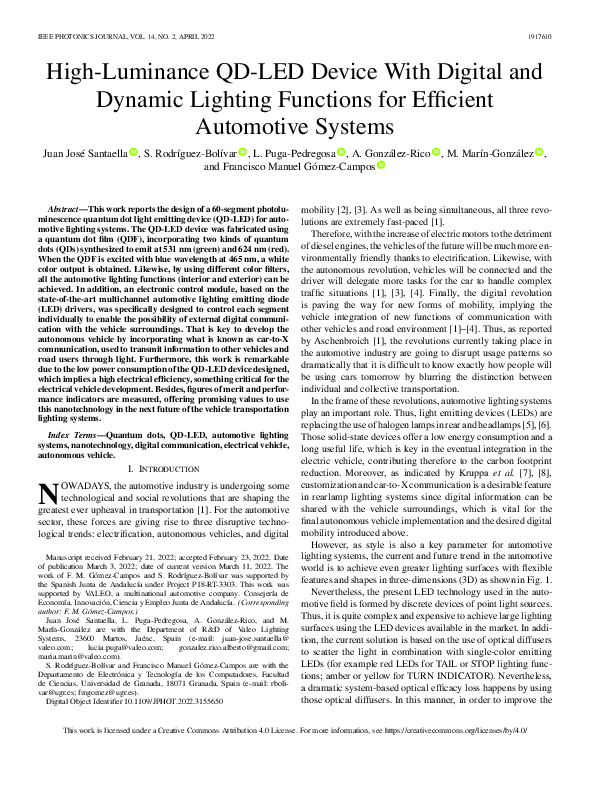 (PDF) High-Luminance QD-LED Device With Digital and Dynamic Lighting ...