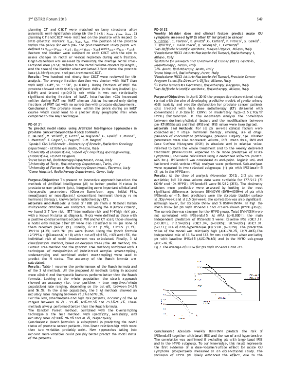 Pdf Pd 0131 To Predict Nodal Status Using Artificial Intelligence Approaches In Prostate