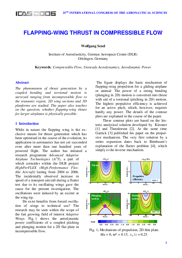 (PDF) Flapping-Wing Thrust in Compressible Flow