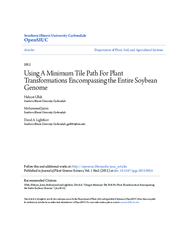 (PDF) Using A Minimum Tile Path For Plant Transformations Encompassing ...