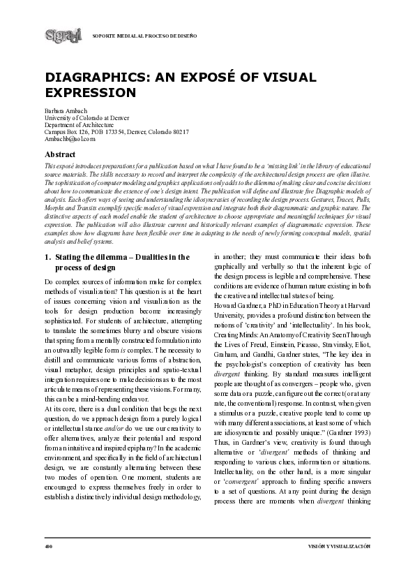 (PDF) Diagraphics: An Exposé of Visual Expression