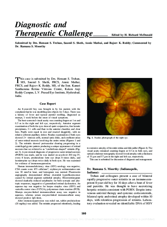 (PDF) Diagnostic and Therapeutic Challenge