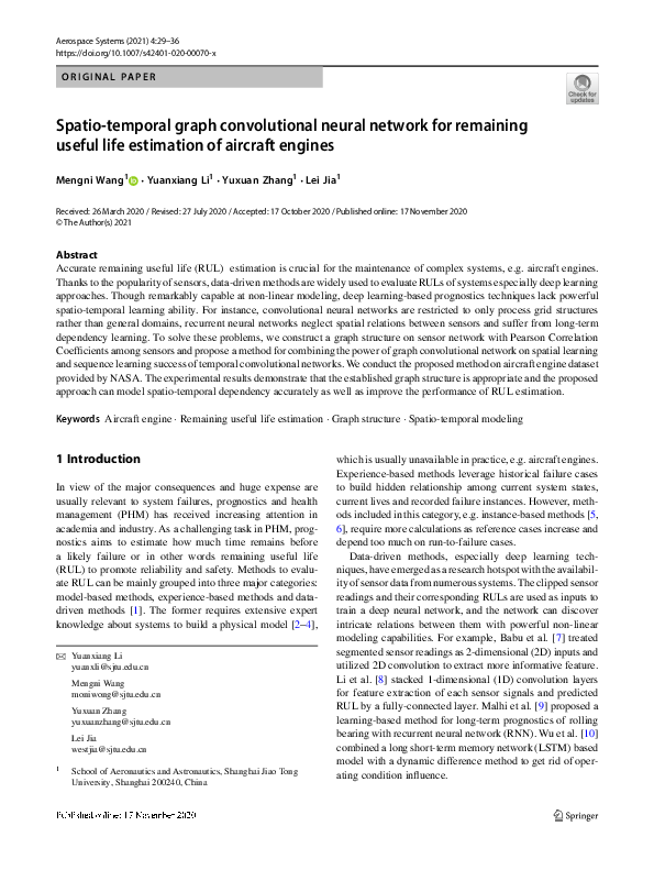 Pdf Spatio Temporal Graph Convolutional Neural Network For Remaining Useful Life Estimation Of