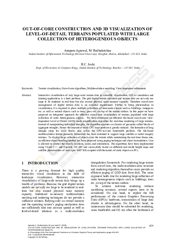 (PDF) Out-Of-Core Construction and 3D Visualization of Level-Of-Detail ...