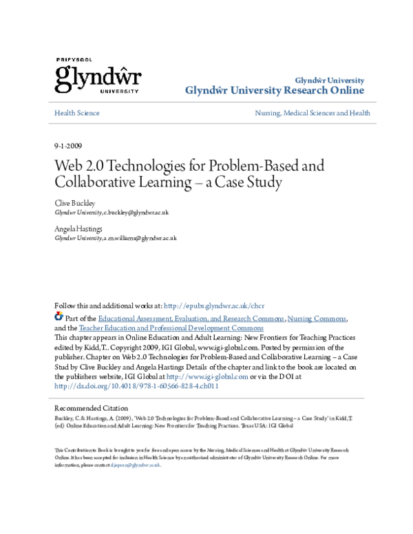 (PDF) Web 2.0 Technology for Problem-Based and Collaborative Learning
