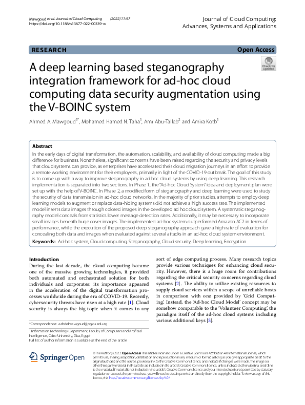 (PDF) A deep learning based steganography integration framework for ad-hoc cloud computing data ...