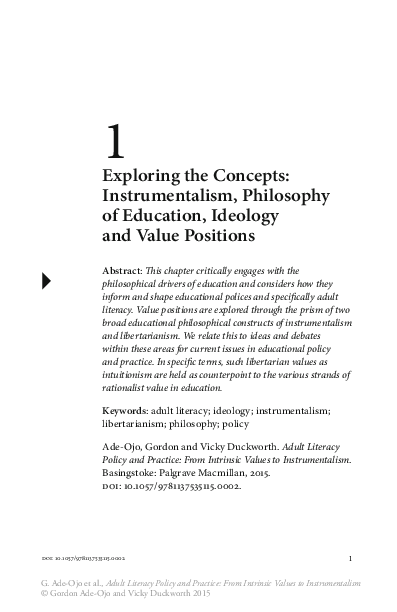 (PDF) Exploring the Concepts: Instrumentalism, Philosophy of Education ...