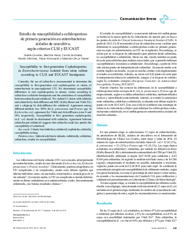 (PDF) [Susceptibility to first-generation Cephalosporins in ...