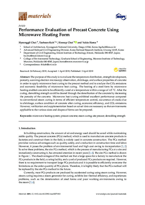 (PDF) Performance Evaluation of Precast Concrete Using Microwave ...