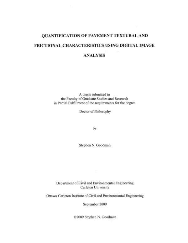 (PDF) Quantification of pavement textural and frictional characteristics using digital image ...