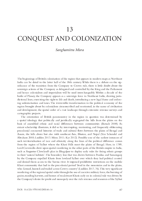 (PDF) Conquest and Colonization