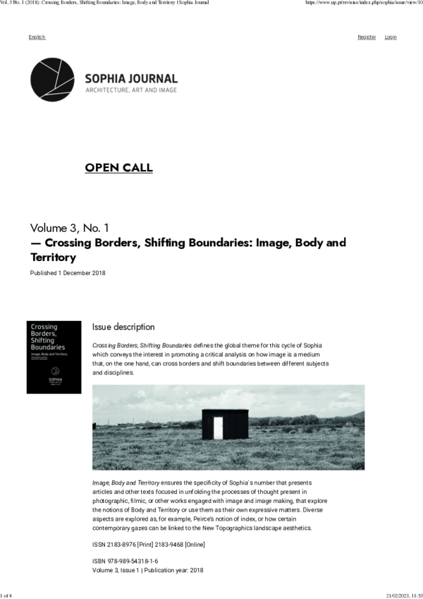 (PDF) Introduction: Crossing Borders, Shifting Boundaries - Image, Body and Territory