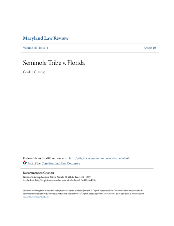 (PDF) Seminole Tribe v. Florida