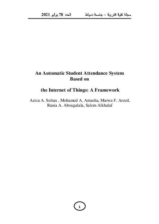 (PDF) An Automatic Student Attendance System Based on the Internet of ...