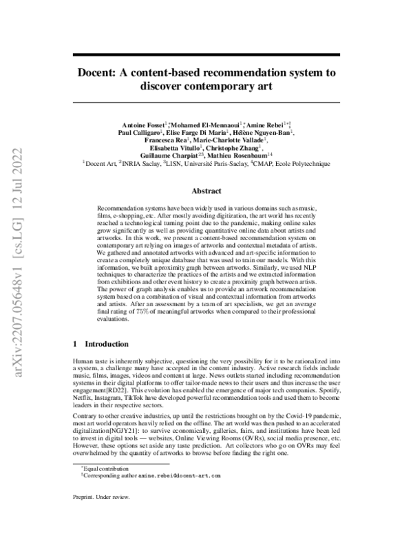(PDF) Docent: A content-based recommendation system to discover ...