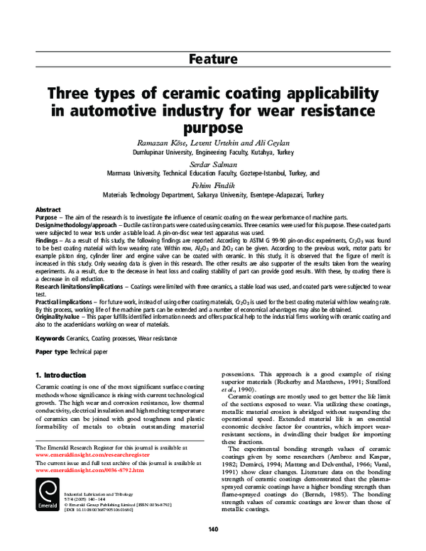 (PDF) Three types of ceramic coating applicability in automotive ...