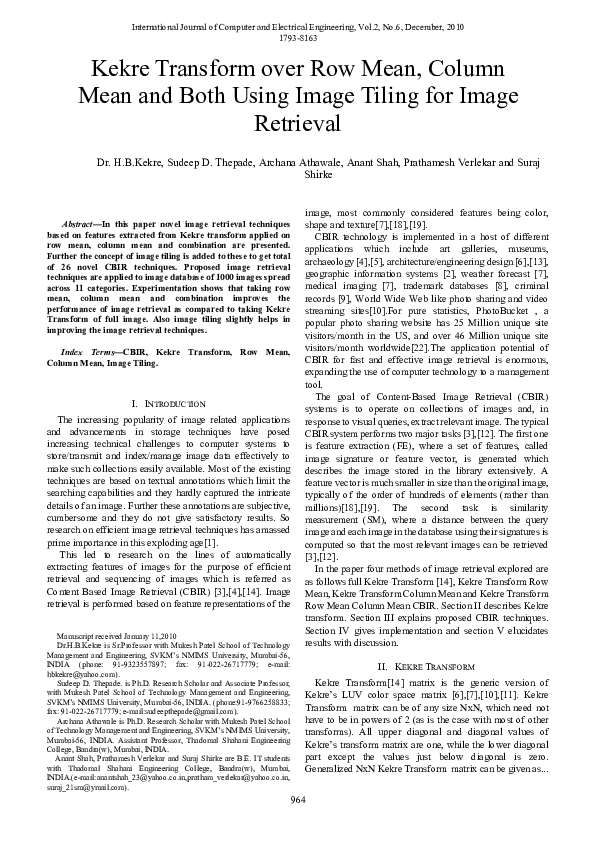 Pdf Crossover For Color Based Cbir According To Tiling Done In A Cbir Technique Precision