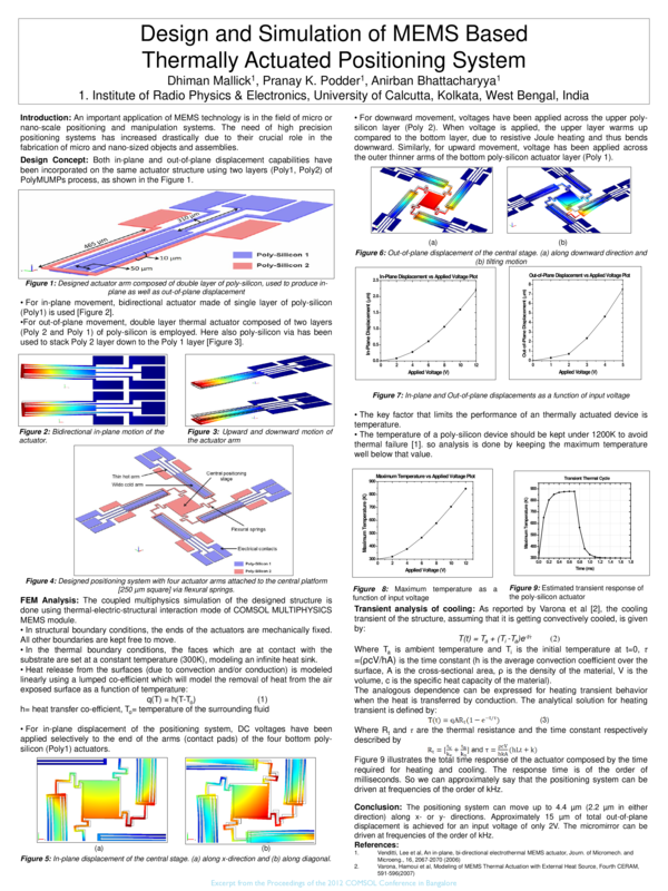 (PDF) Design and simulation of MEMS based thermally actuated positioning system