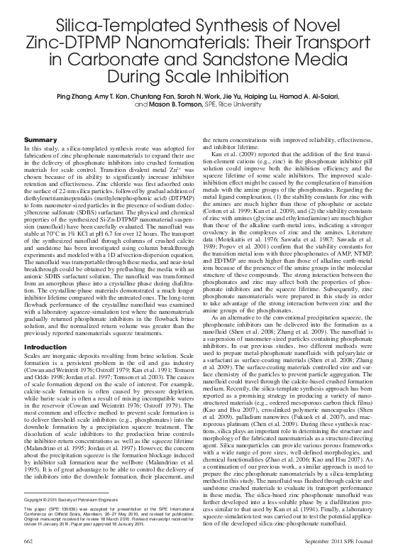 (PDF) Silica-Templated Synthesis of Novel Zinc-DTPMP Nanomaterials ...