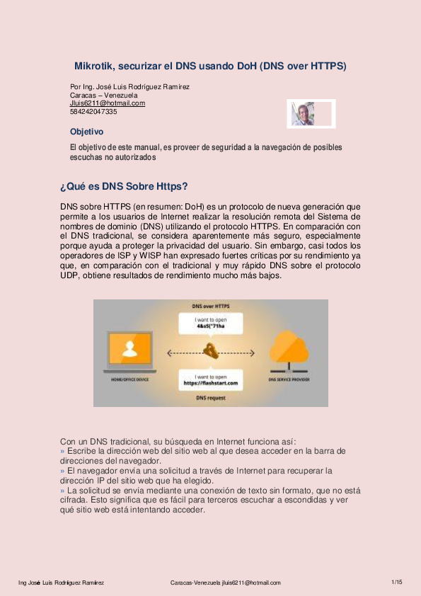 (PDF) Mikrotik, securizar el DNS usando DoH (DNS over HTTPS