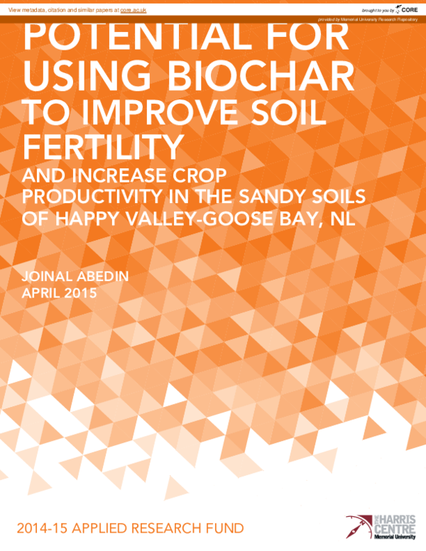 (PDF) Potential for Using Biochar to Improve Soil Fertility and Increase Crop Productivity in ...