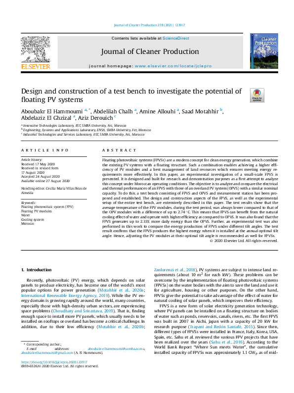 (PDF) Design and construction of a test bench to investigate the ...
