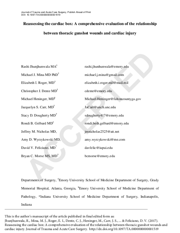 (PDF) Reassessing the cardiac box