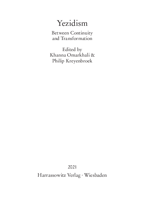 (PDF) Displacement, Loss and Transformation: Yezidi Ritual Life in Iraq