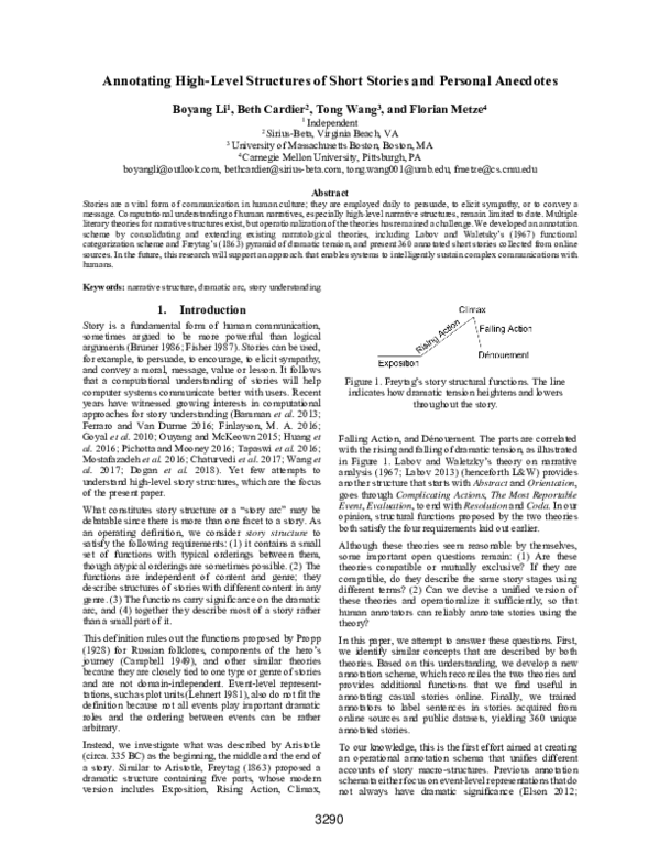 (PDF) Annotating High-Level Structures of Short Stories and Personal ...