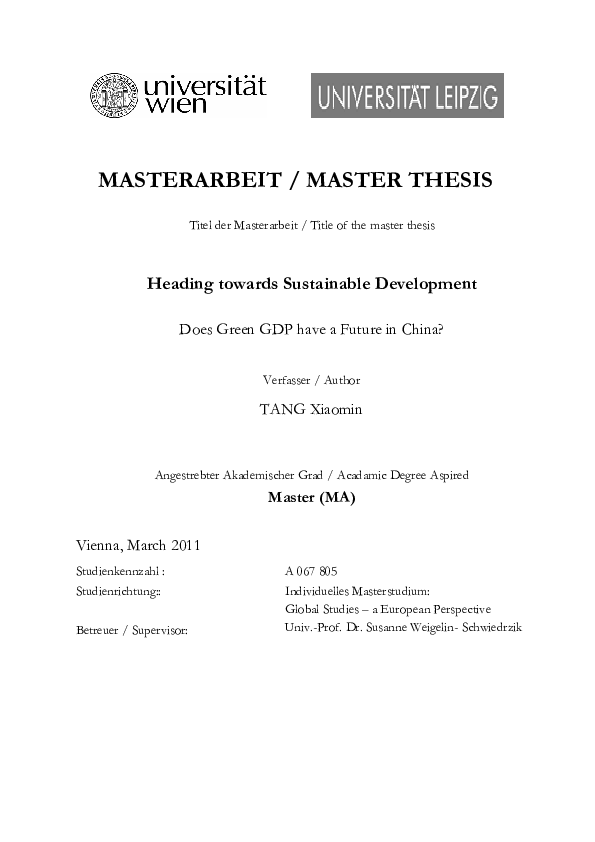 (PDF) Heading towards sustainable development