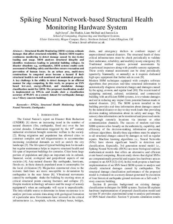 (PDF) Spiking Neural Network-based Structural Health Monitoring ... (PDF) Spiking Neural Network-based Structural Health Monitoring ...