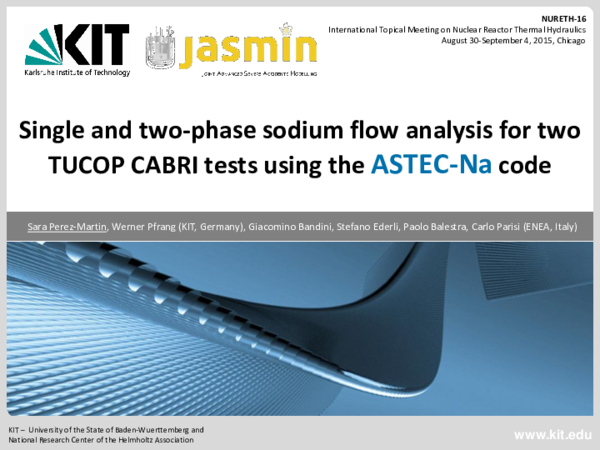 (PDF) SIngle and two-phase sodium flow analysis for two TUCOP CABRI ...