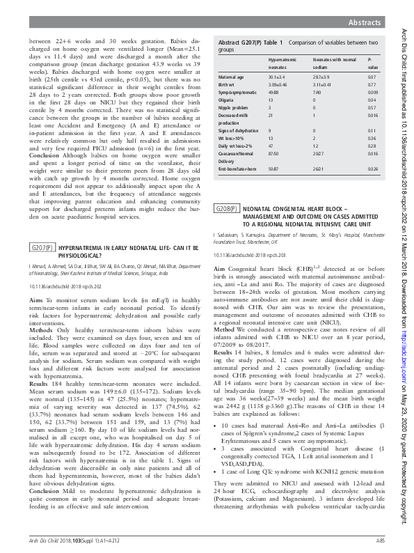 (PDF) G207(P) Hypernatremia in early neonatal life- can it be ...