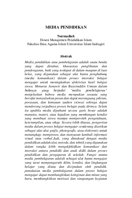 (PDF) Media Pendidikan