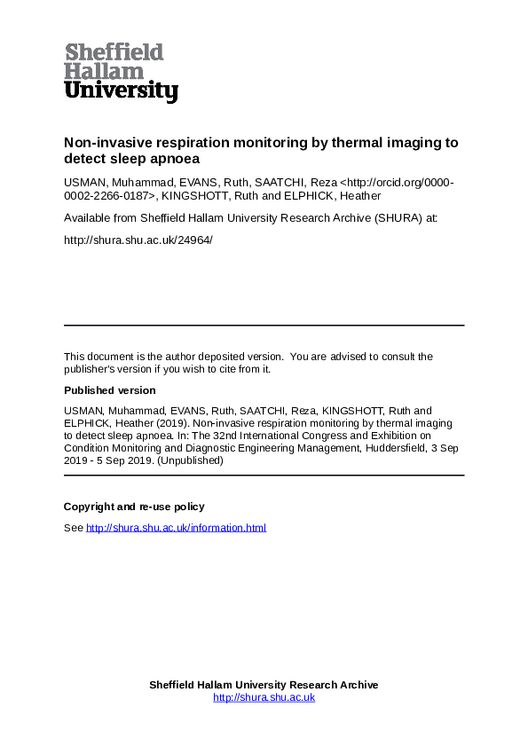 (PDF) Non-invasive respiration monitoring by thermal imaging to detect ...