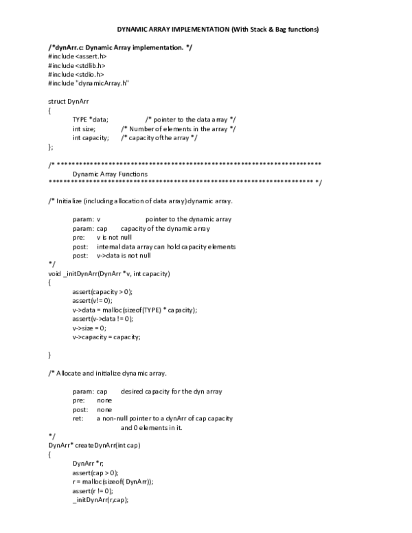 Dynamic Array Dynamic Array